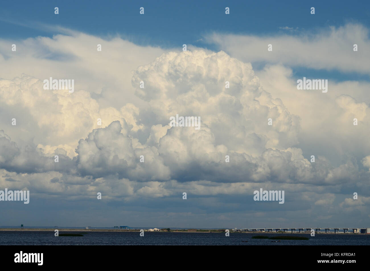 White clouds beautiful shapes floating in the sky Stock Photo - Alamy