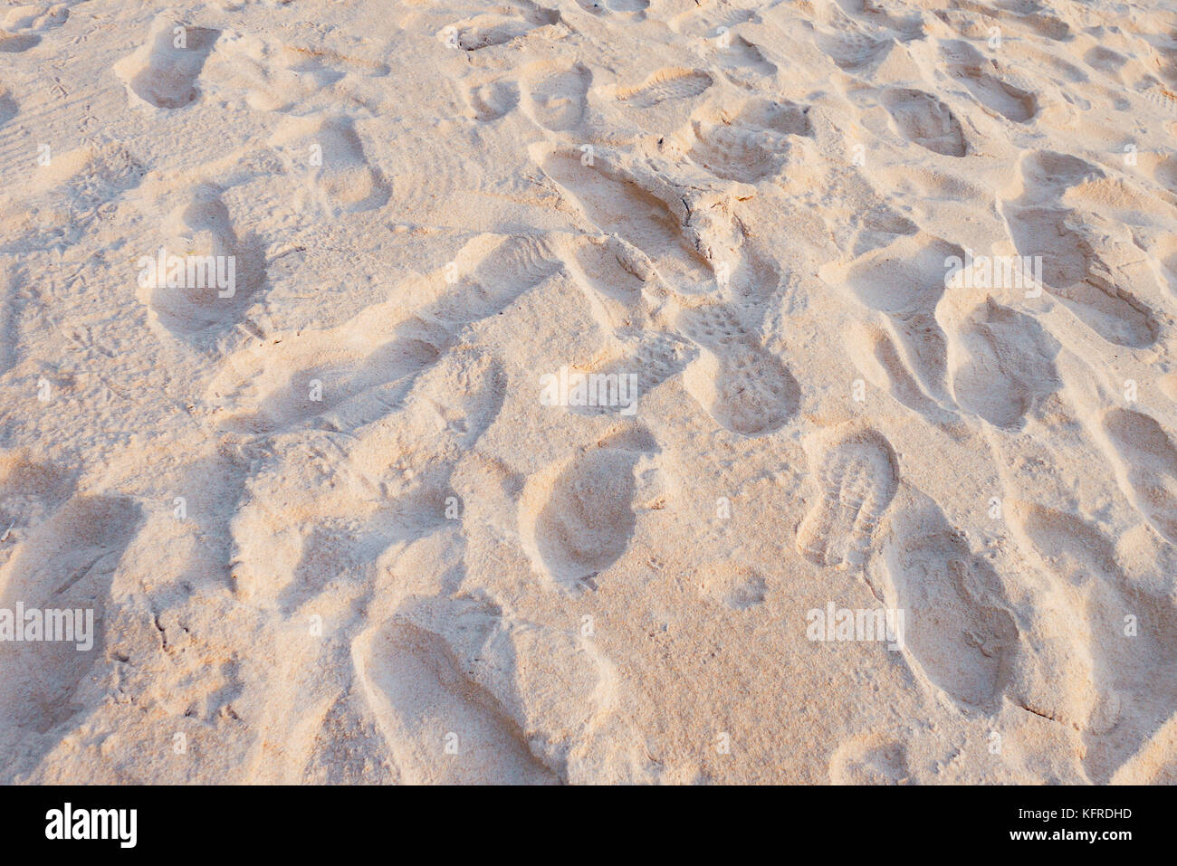 shoe print on sand at the beach Stock Photo - Alamy
