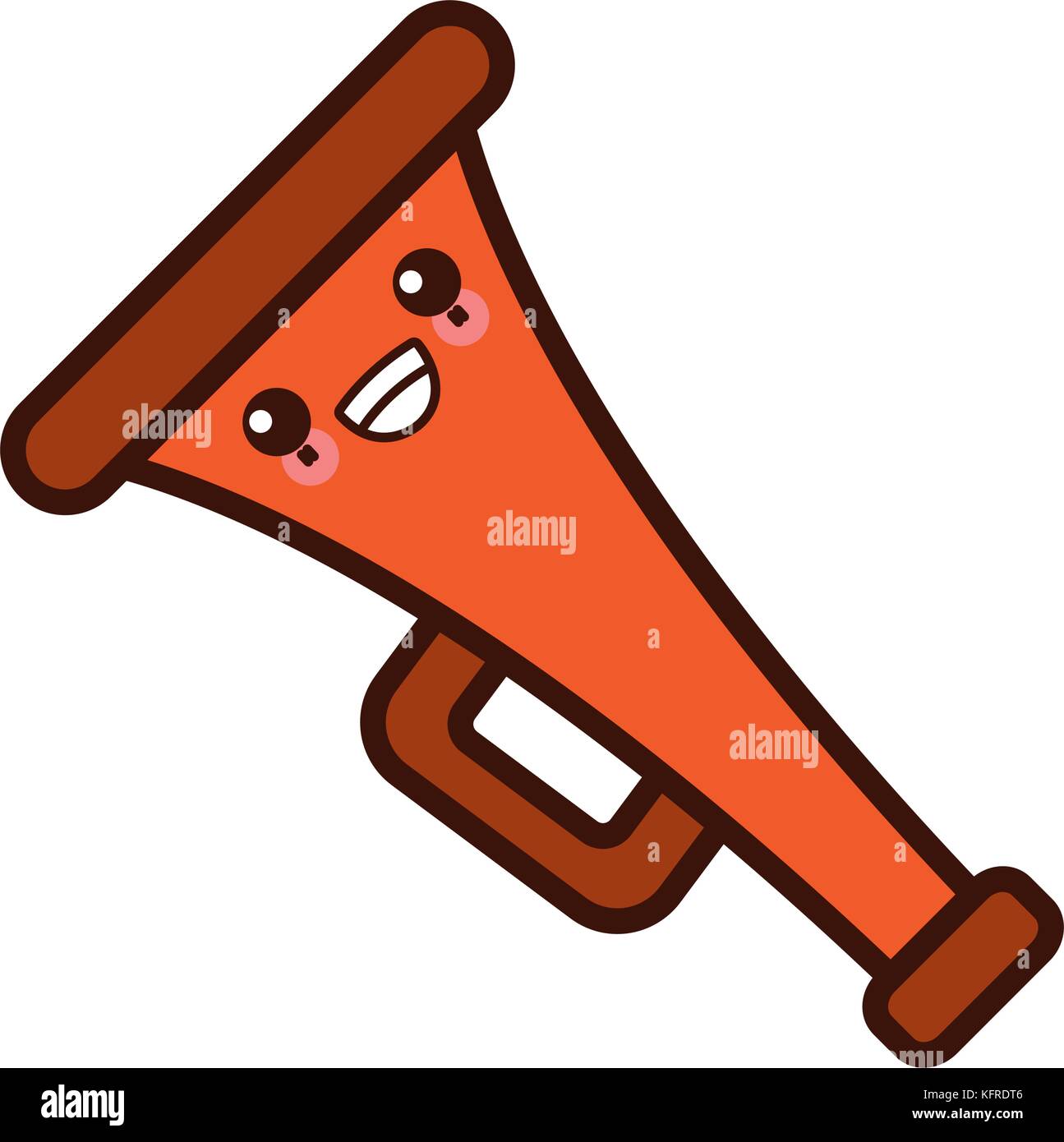 Vintage megaphone isolated cute kawaii cartoon Stock Vector Image & Art ...