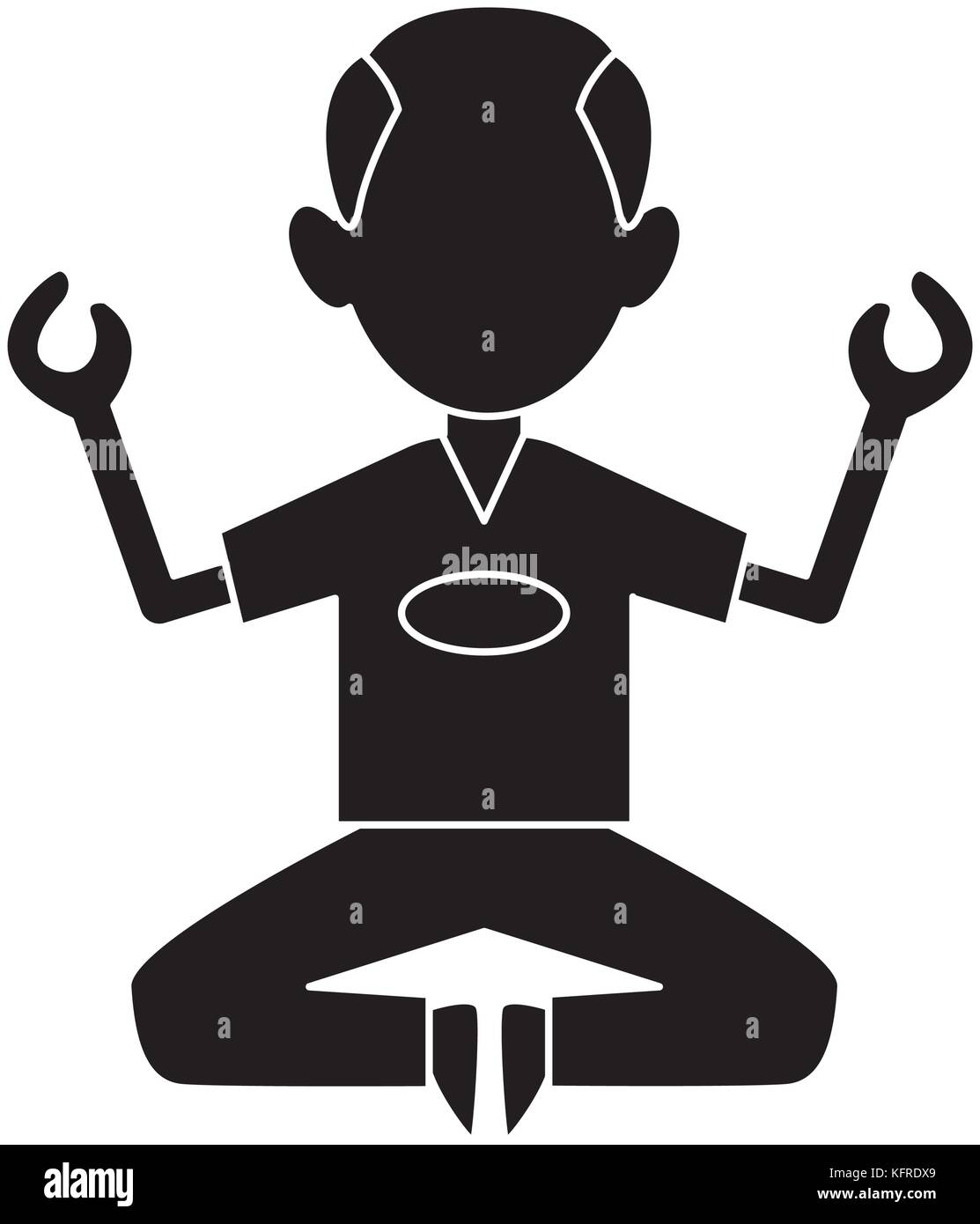 Man doing yoga Stock Vector Image & Art - Alamy