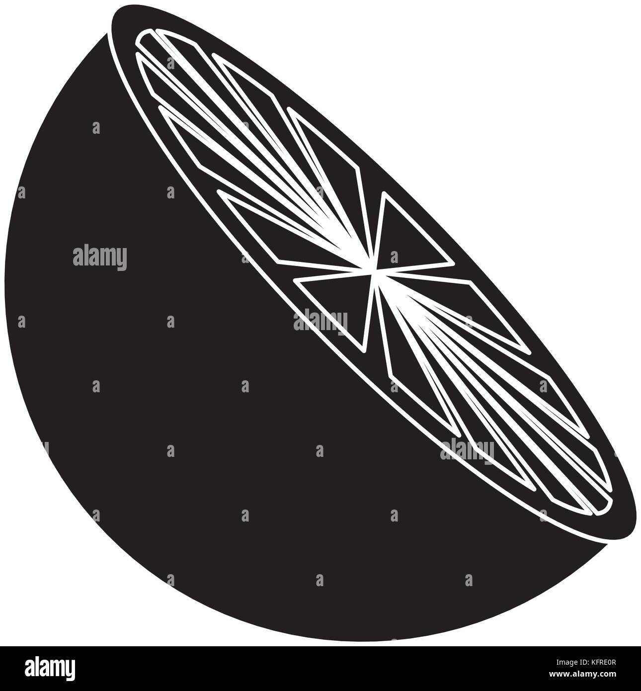 Orange half cut Stock Vector Image & Art - Alamy