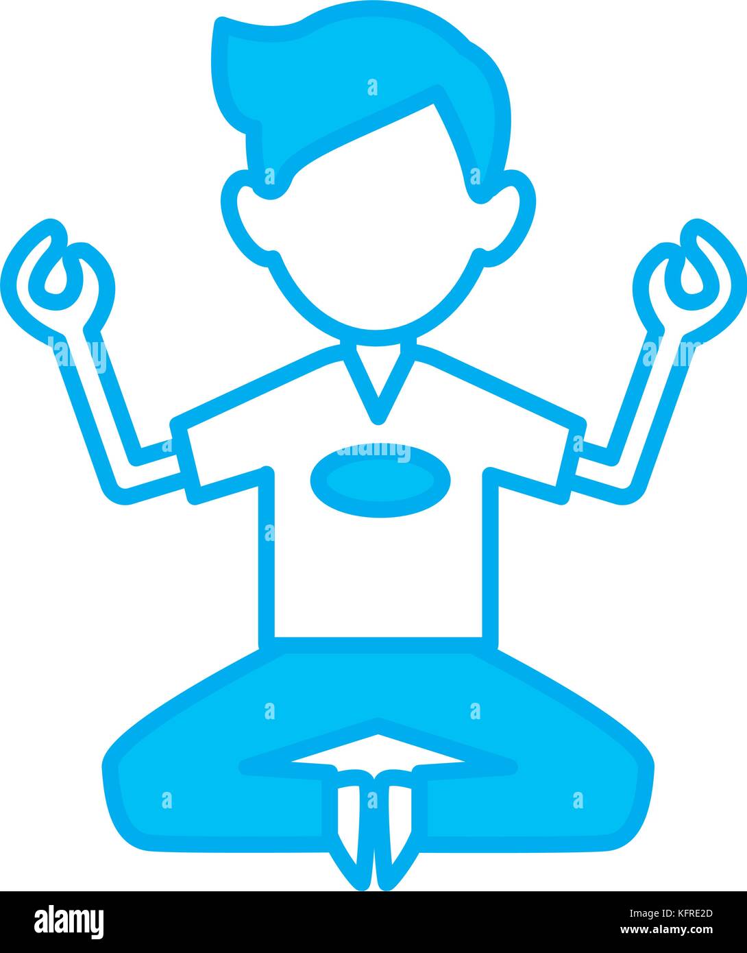 Man doing yoga Stock Vector Image & Art - Alamy