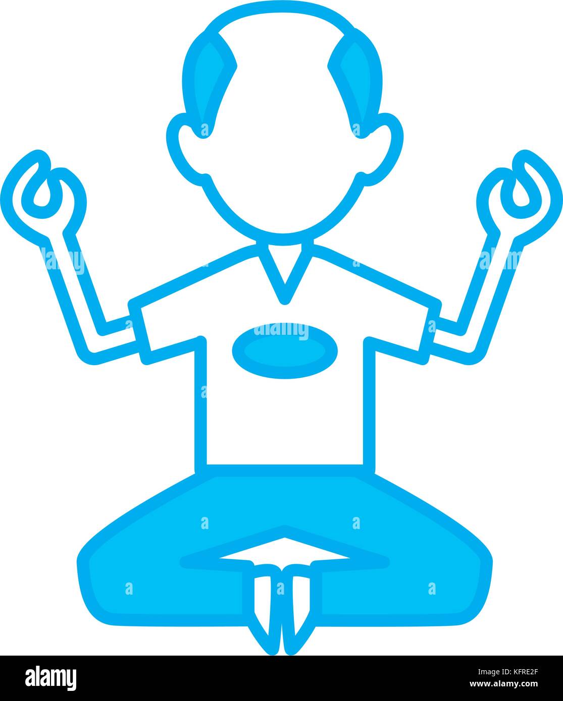 Man doing yoga Stock Vector Image & Art - Alamy