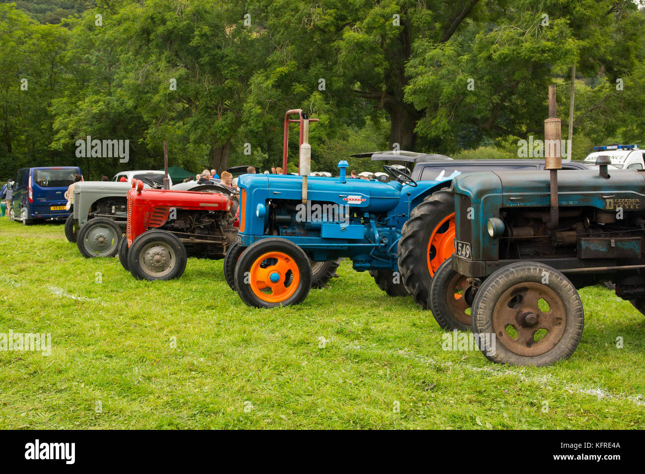 Vintage tractors on display at the annual Ceiriog Valley agricultural ...