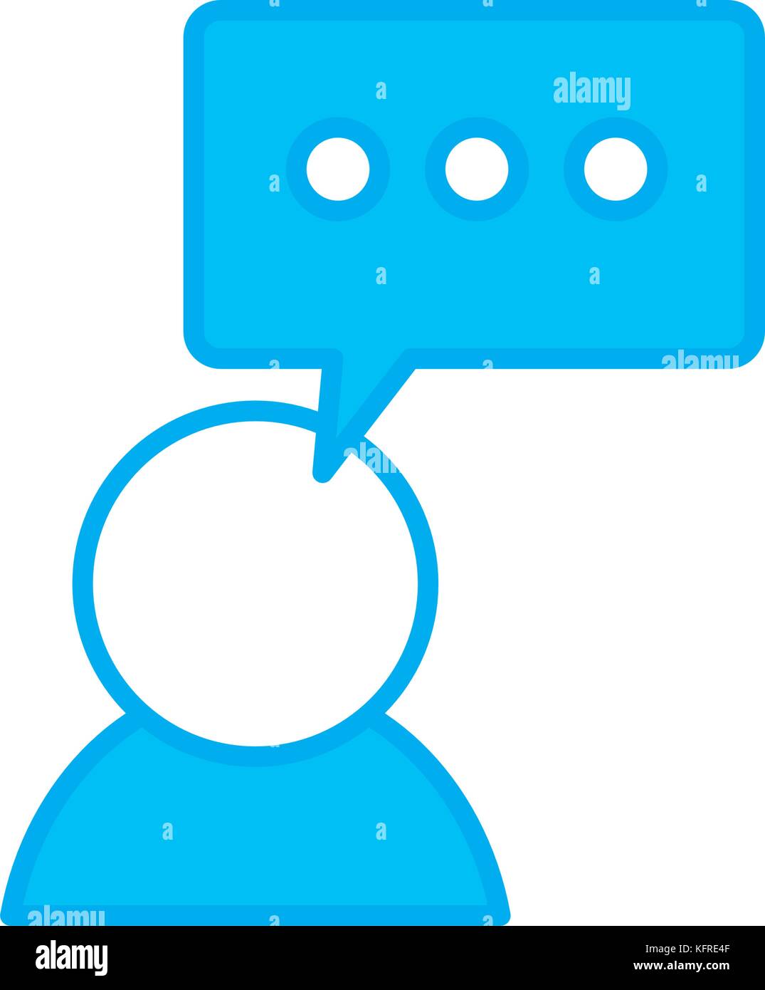 Man with chat bubble Stock Vector Image & Art - Alamy