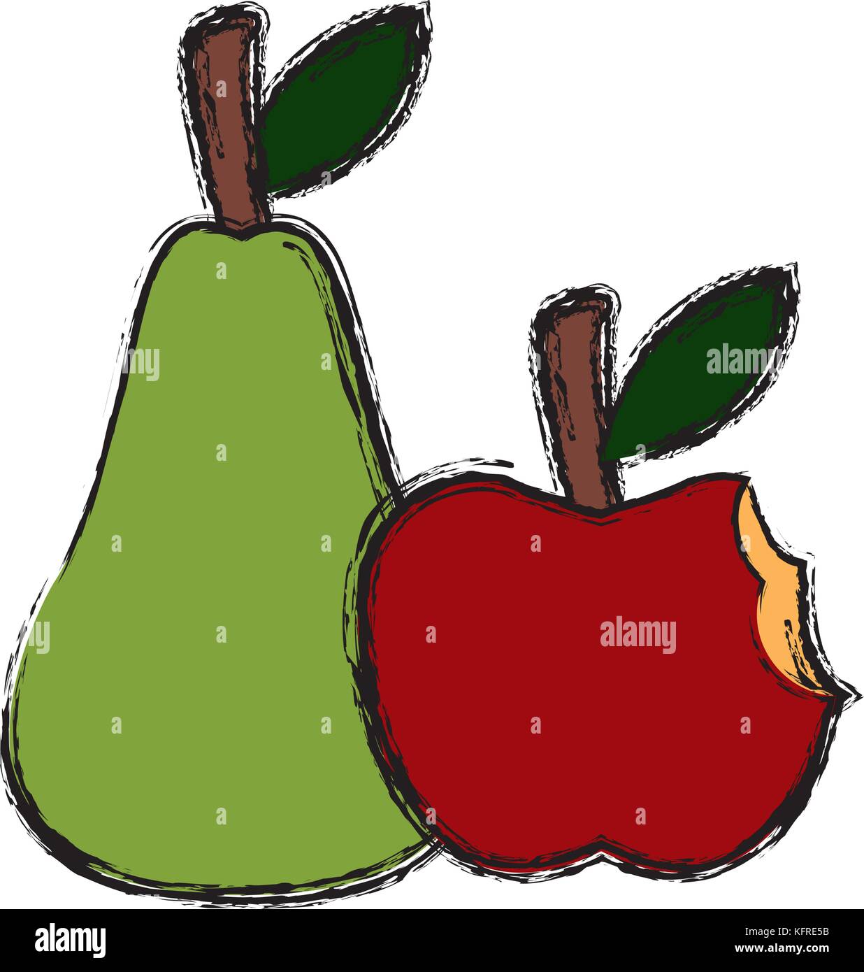 Apple and pear Stock Vector Image & Art - Alamy