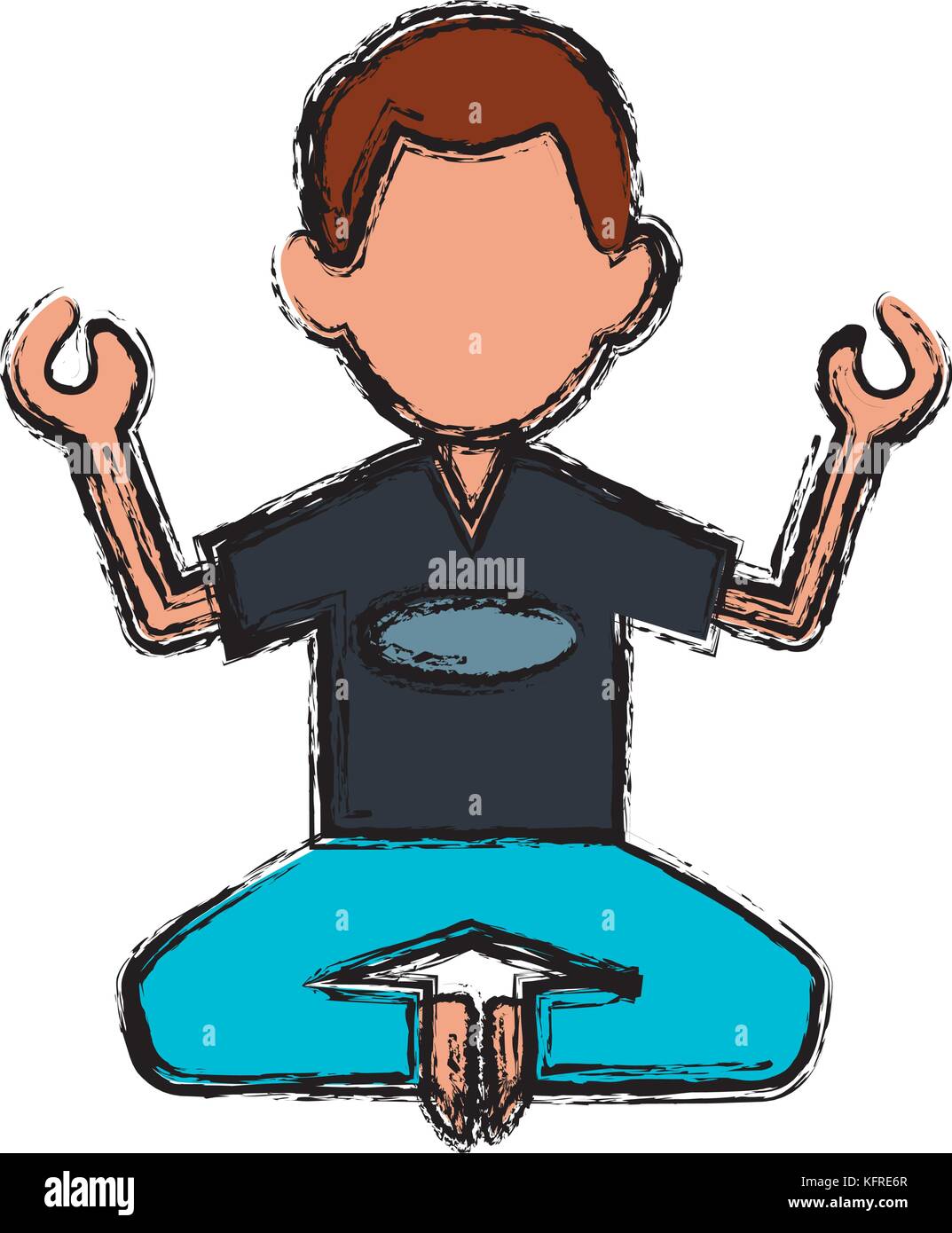 Man doing yoga Stock Vector Image & Art - Alamy