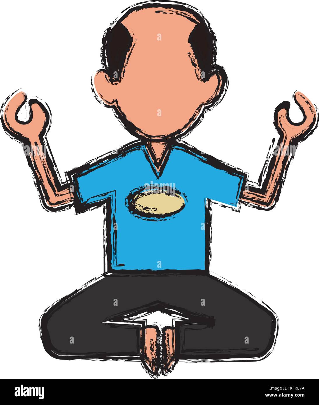 Man doing yoga Stock Vector Image & Art - Alamy