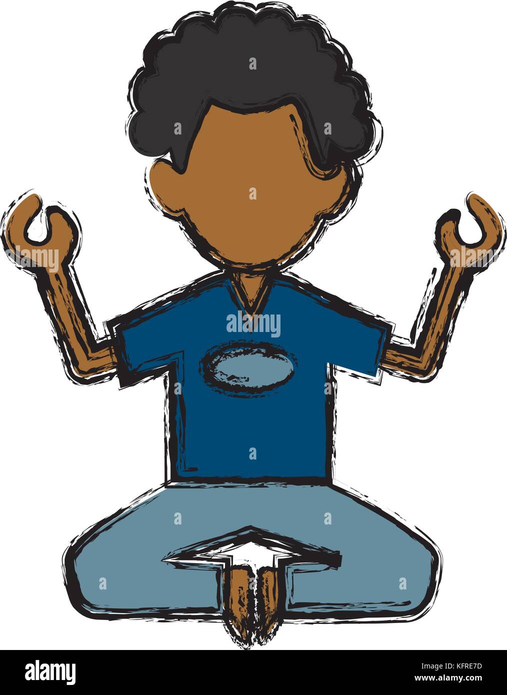 Man doing yoga Stock Vector Image & Art - Alamy