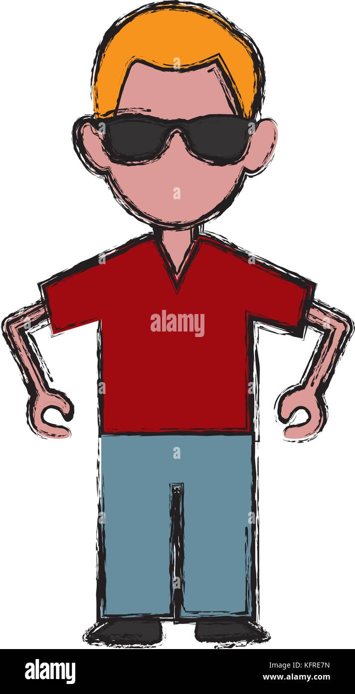 Man With Sunglasses Stock Vector Image And Art Alamy