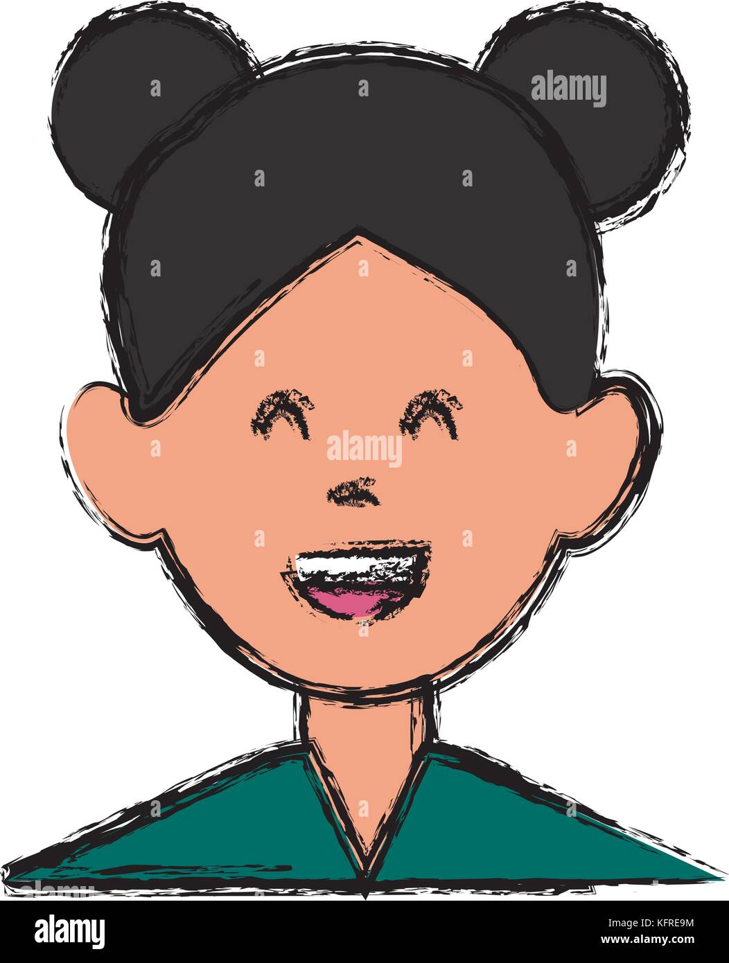Woman smiling cartoon Stock Vector Image & Art - Alamy