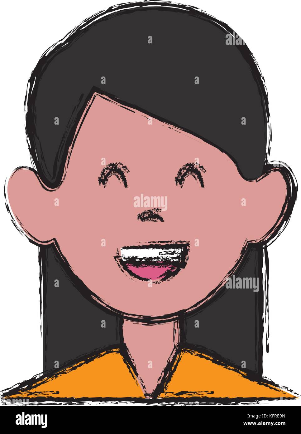 Woman smiling cartoon Stock Vector Image & Art - Alamy