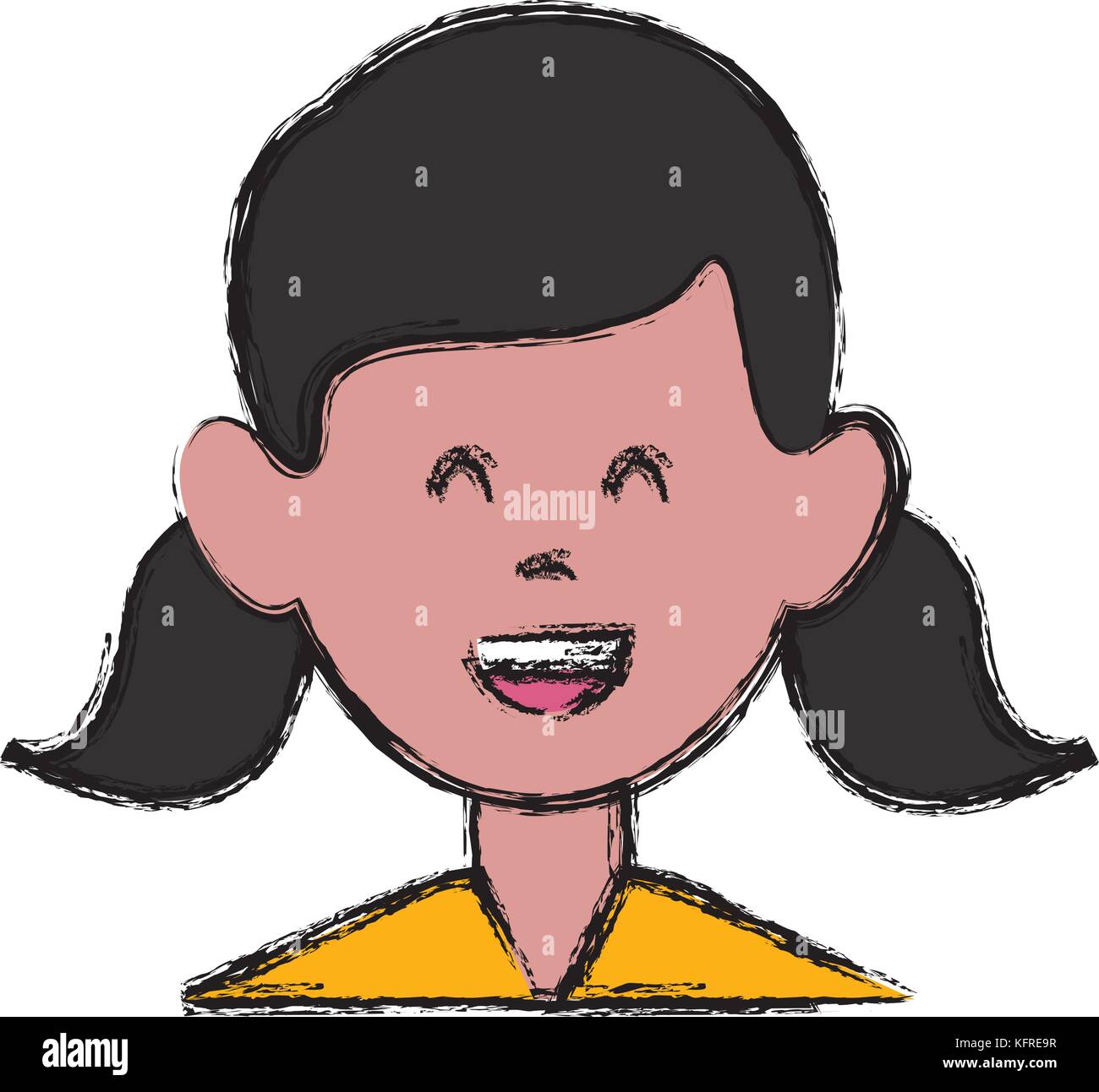 Woman smiling cartoon Stock Vector Image & Art - Alamy