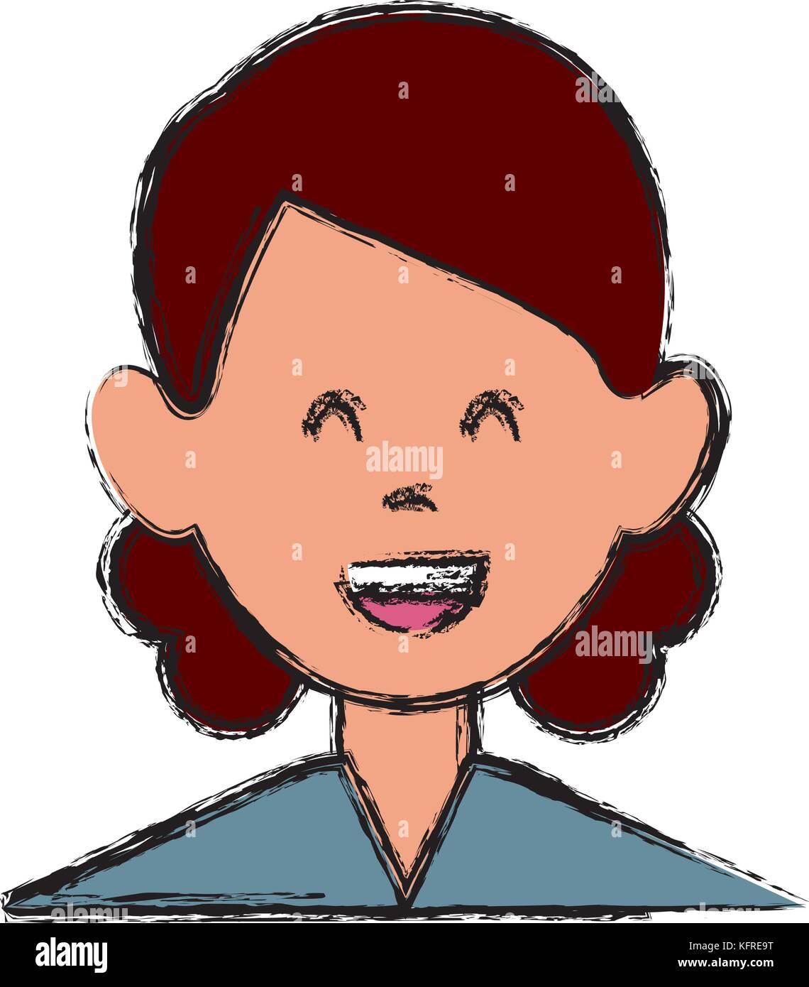 Woman smiling cartoon Stock Vector Image & Art - Alamy