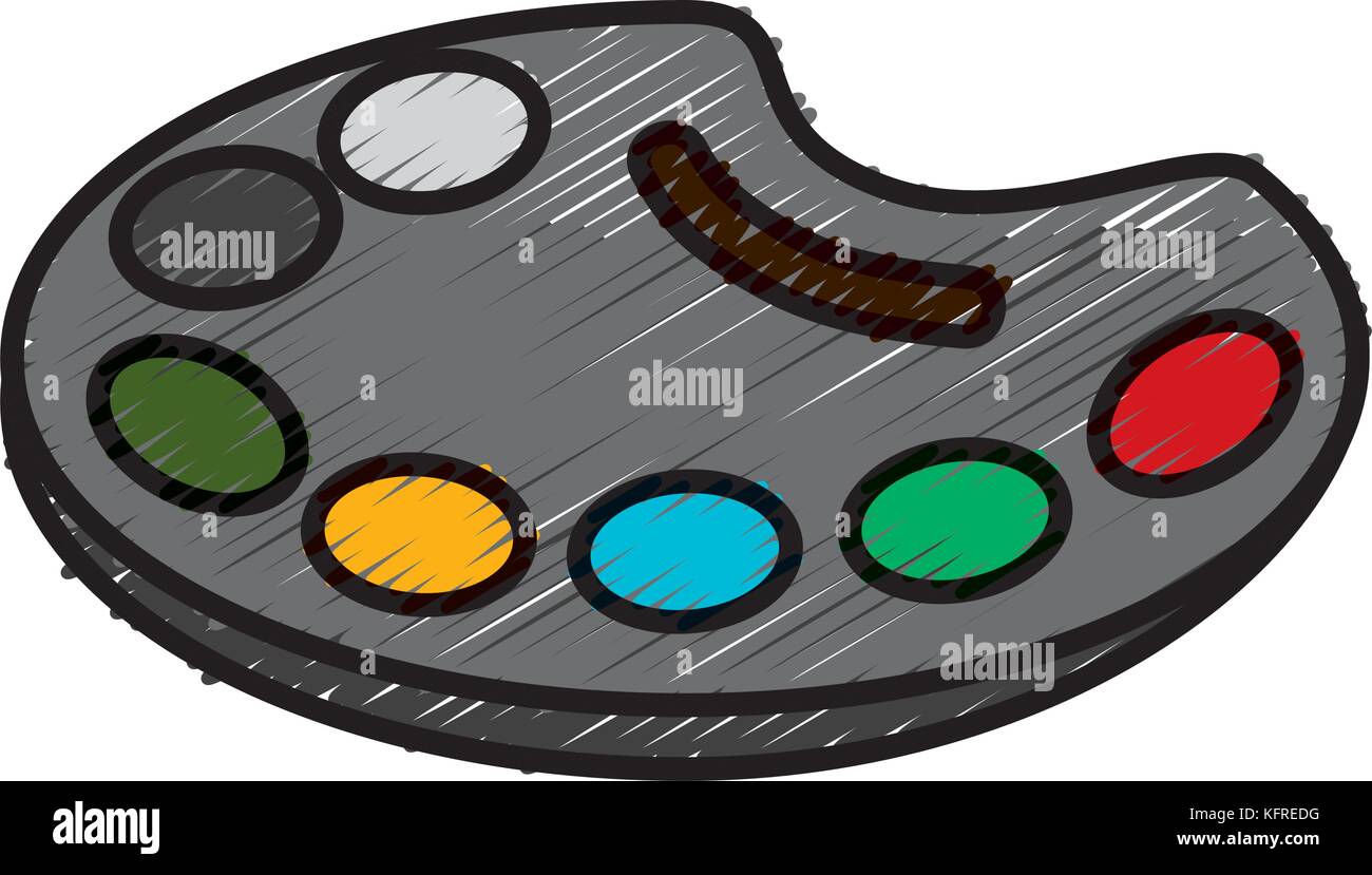 Paint palette art Stock Vector Image & Art - Alamy