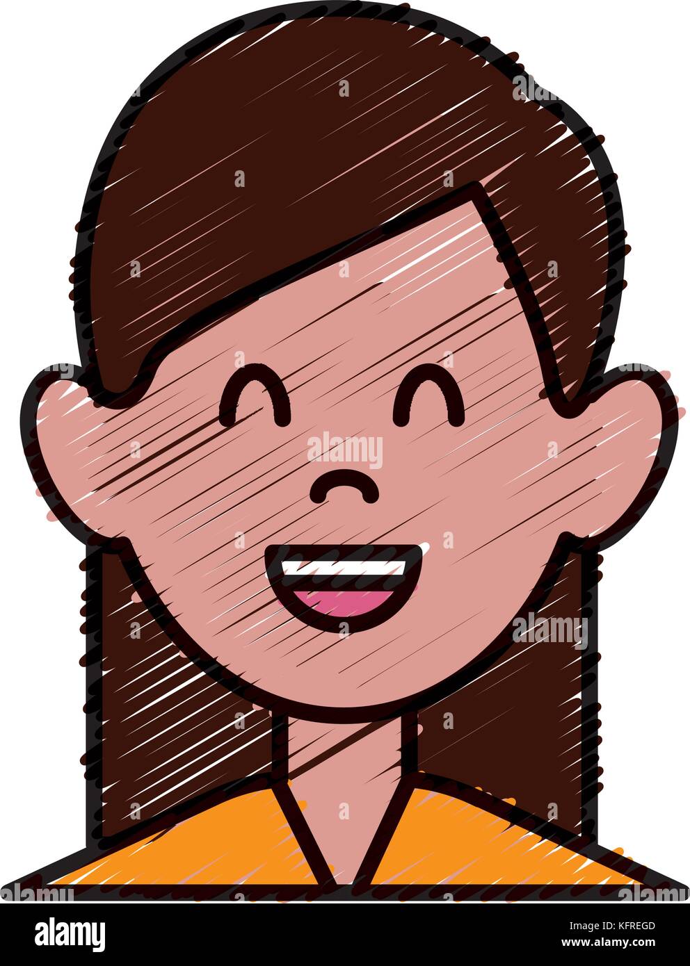 Woman smiling cartoon Stock Vector Image & Art - Alamy