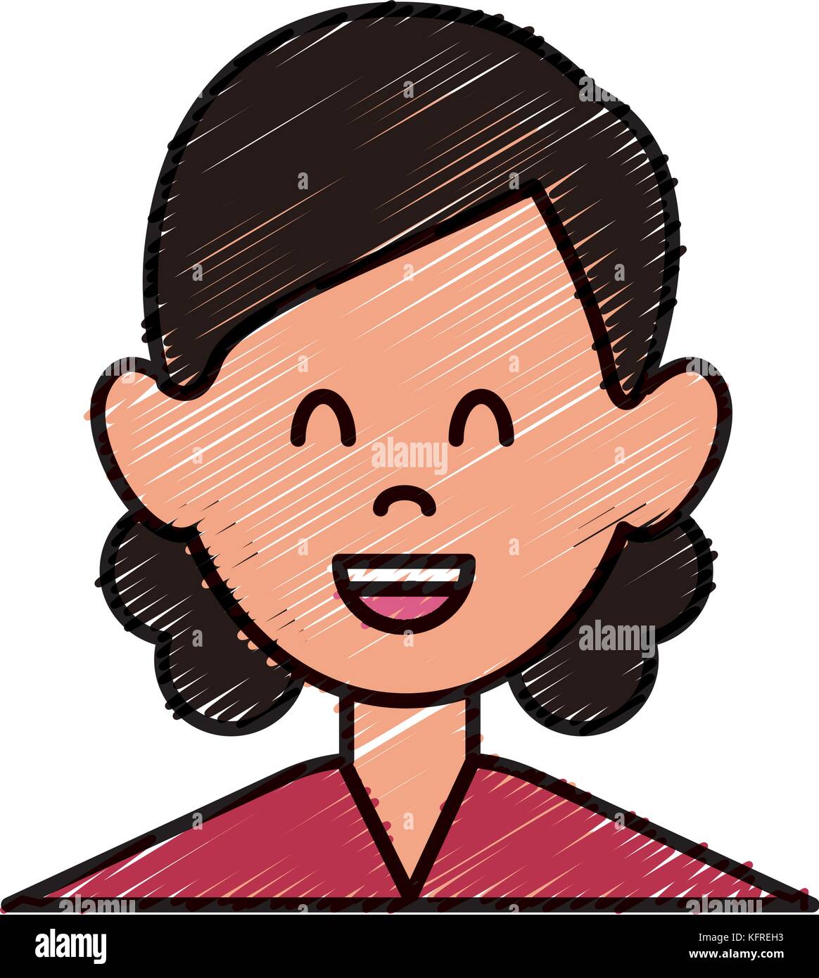 Woman smiling cartoon Stock Vector Image & Art - Alamy