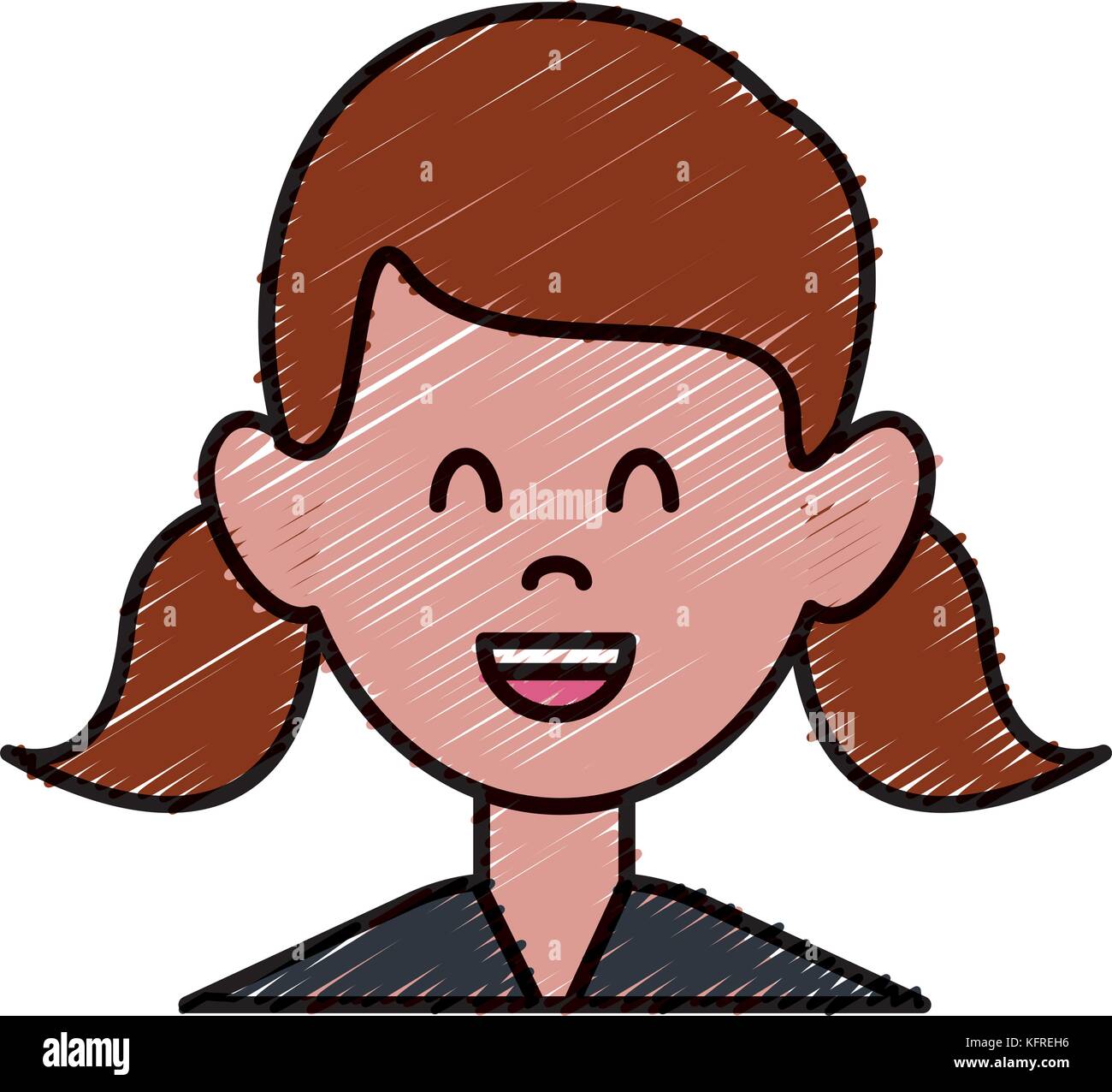 Woman smiling cartoon Stock Vector Image & Art - Alamy