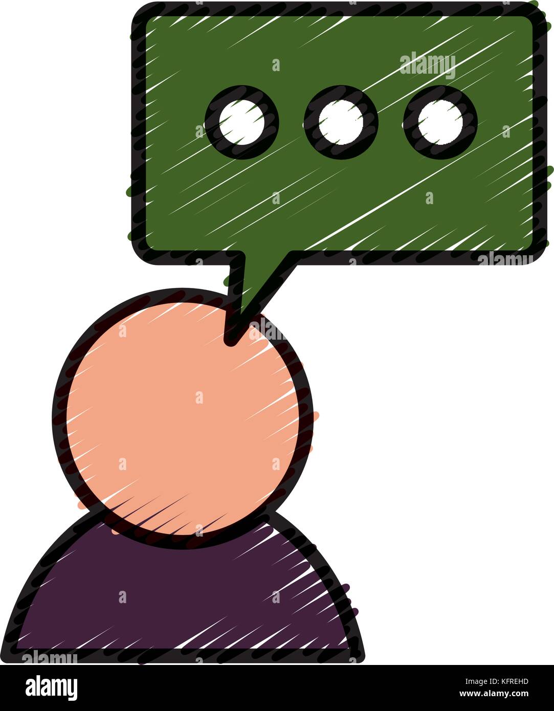 Man with chat bubble Stock Vector Image & Art - Alamy