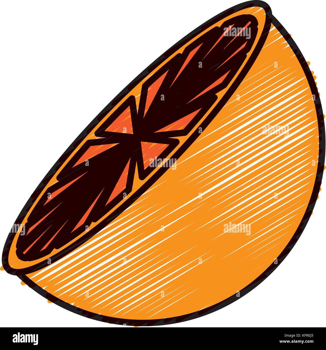 Orange half cut Stock Vector Image & Art - Alamy
