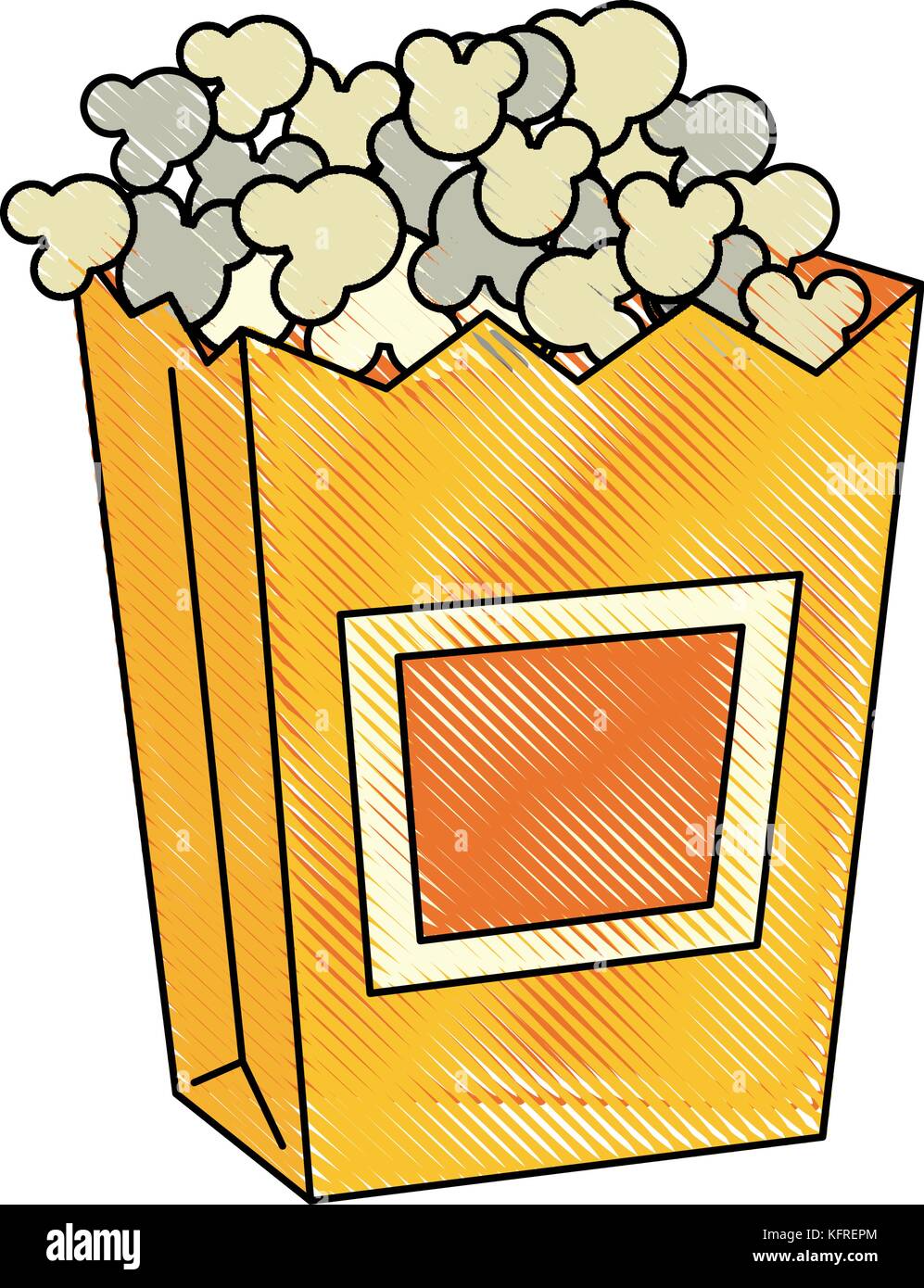 popcorn in bag icon image Stock Vector Image & Art - Alamy