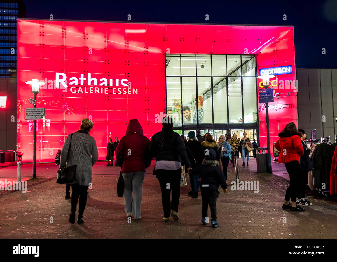 Shopping center Rathaus Galerie in Essen, Germany, downtown ...