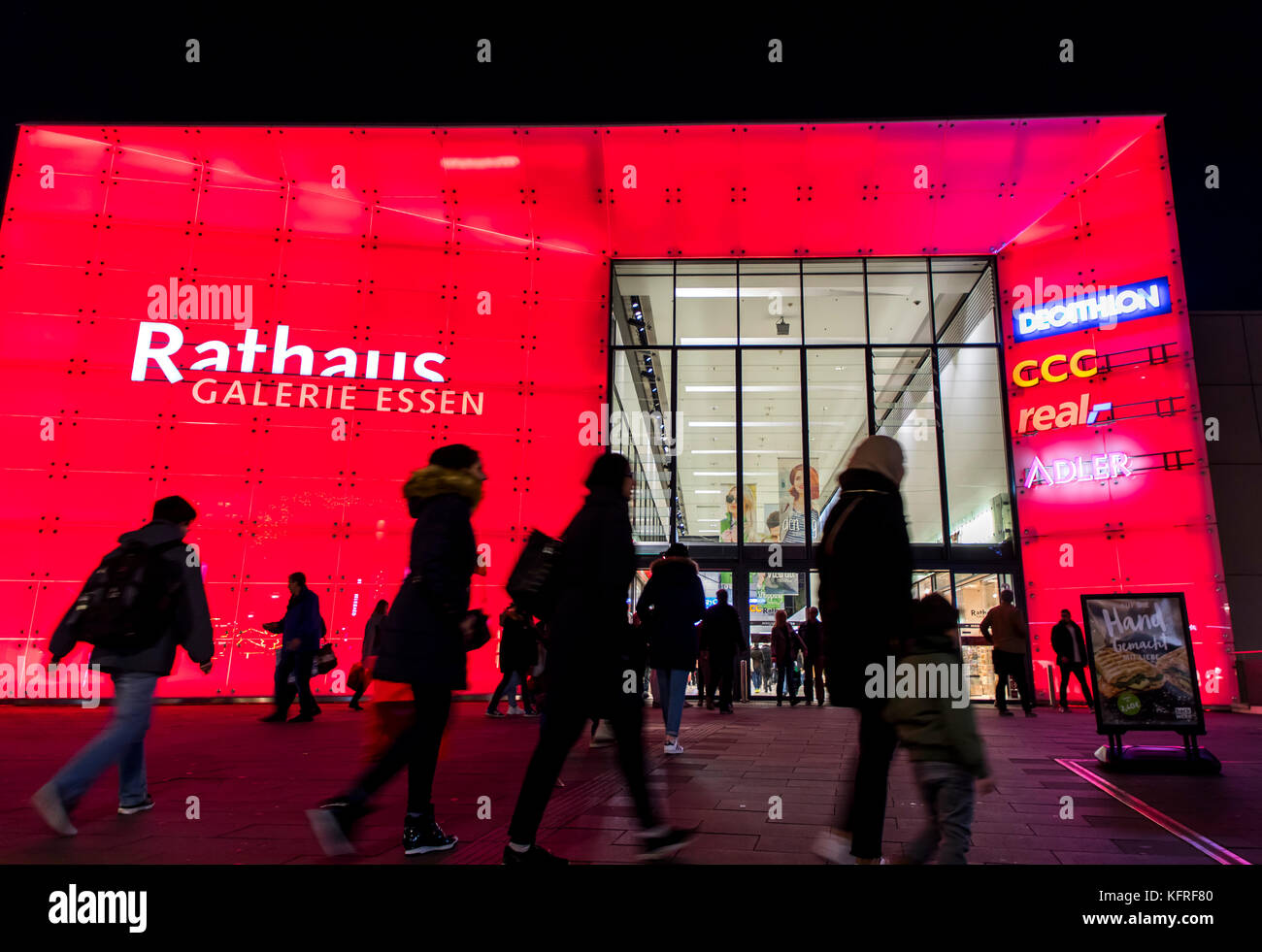 Shopping center Rathaus Galerie in Essen, Germany, downtown ...