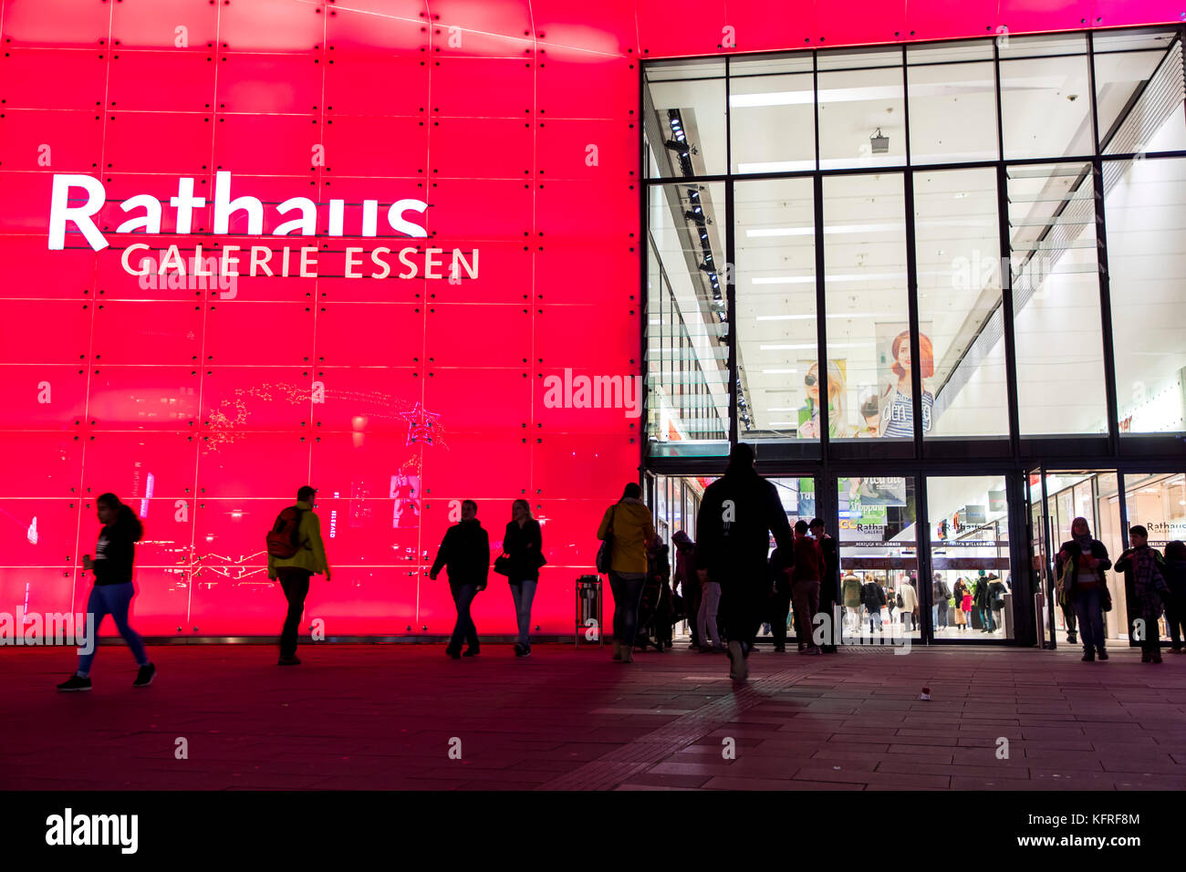 Shopping center Rathaus Galerie in Essen, Germany, downtown ...