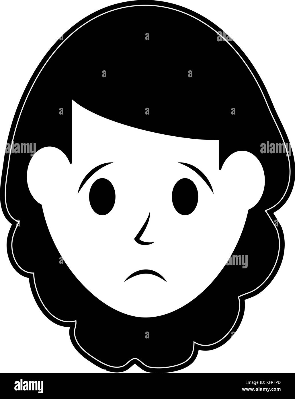 Depressed woman girl sad Black and White Stock Photos & Images - Alamy