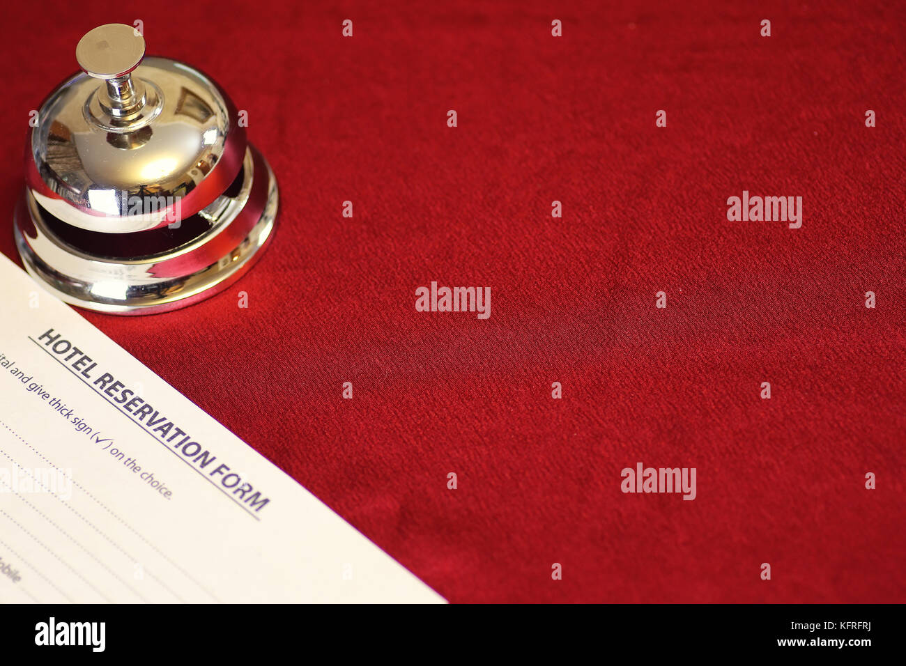 reservation of the hotel room Stock Photo - Alamy