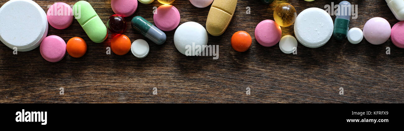 Long background of medications Stock Photo - Alamy