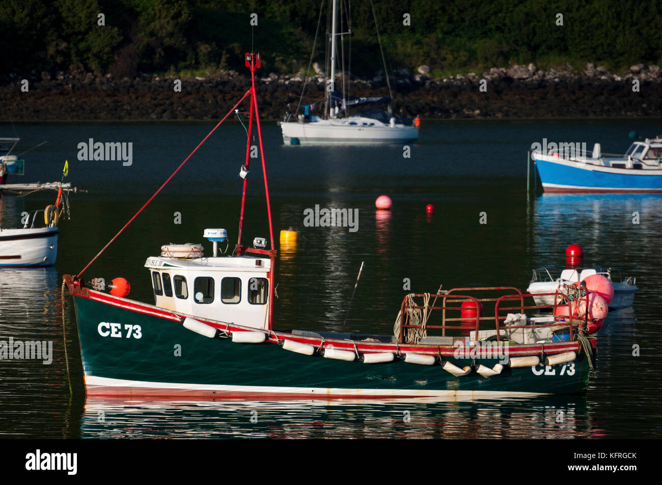 Portree, Scotland - August 15, 2010: Boats in the harbour of the Town ...