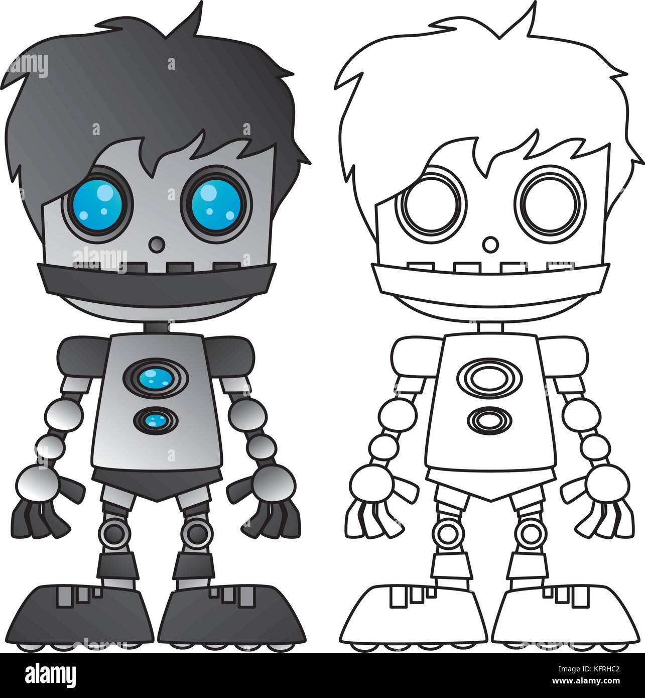 robot theme vector graphic art design illustration Stock Vector Image ...