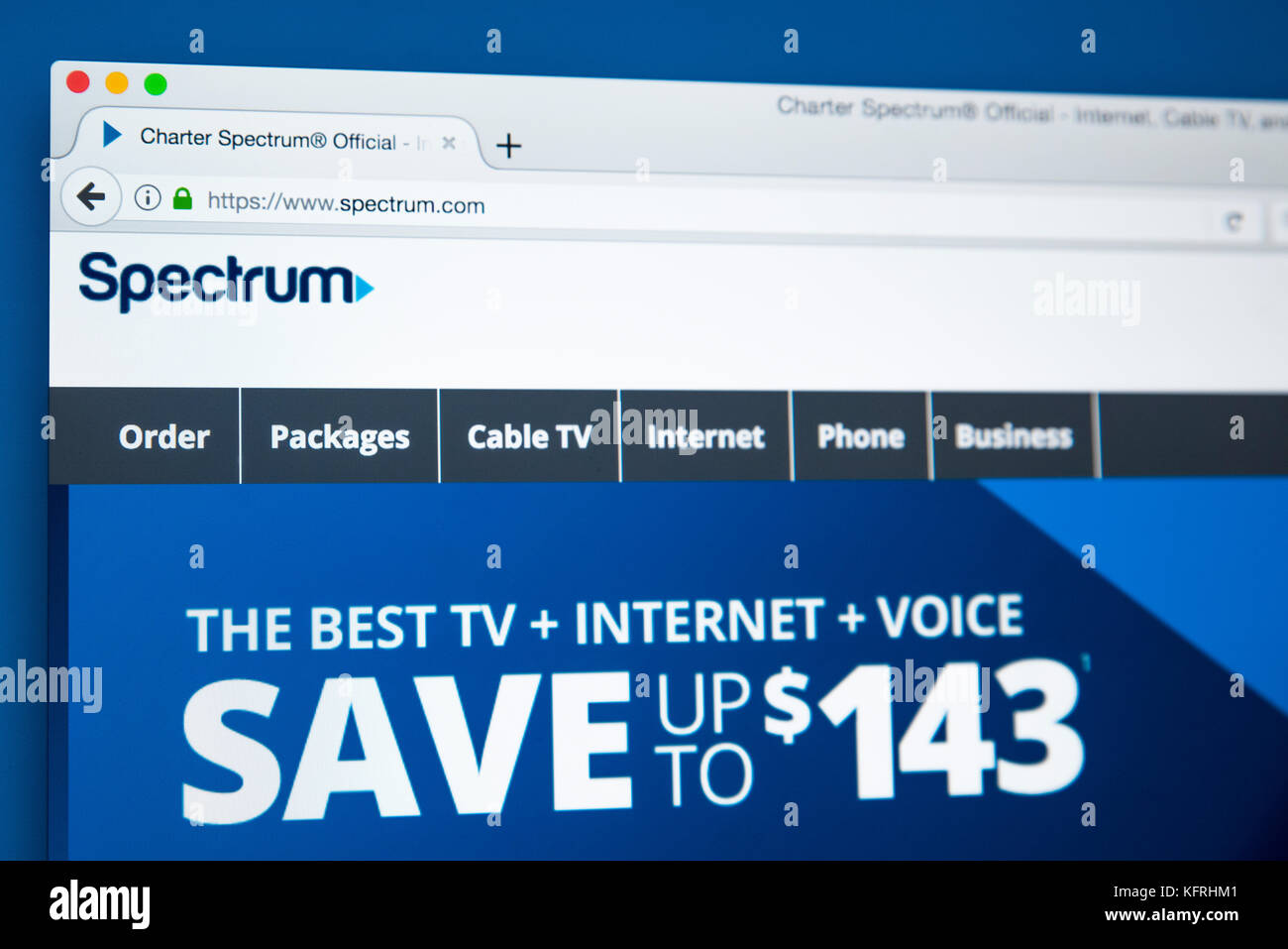 LONDON, UK - OCTOBER 21ST 2017: The homepage of the official website ...