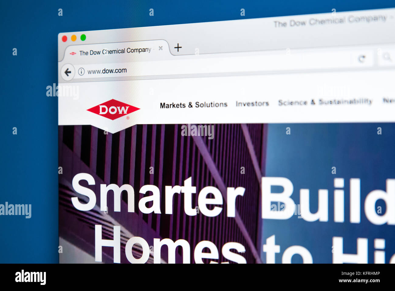 LONDON, UK - OCTOBER 21ST 2017: The homepage of the official website ...