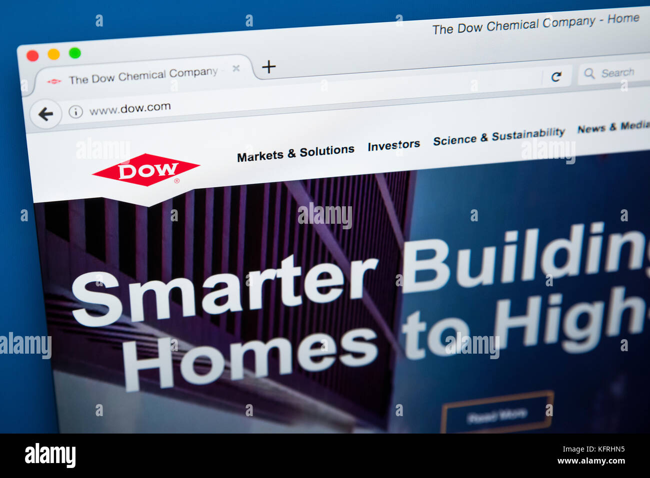 LONDON, UK - OCTOBER 21ST 2017: The homepage of the official website ...