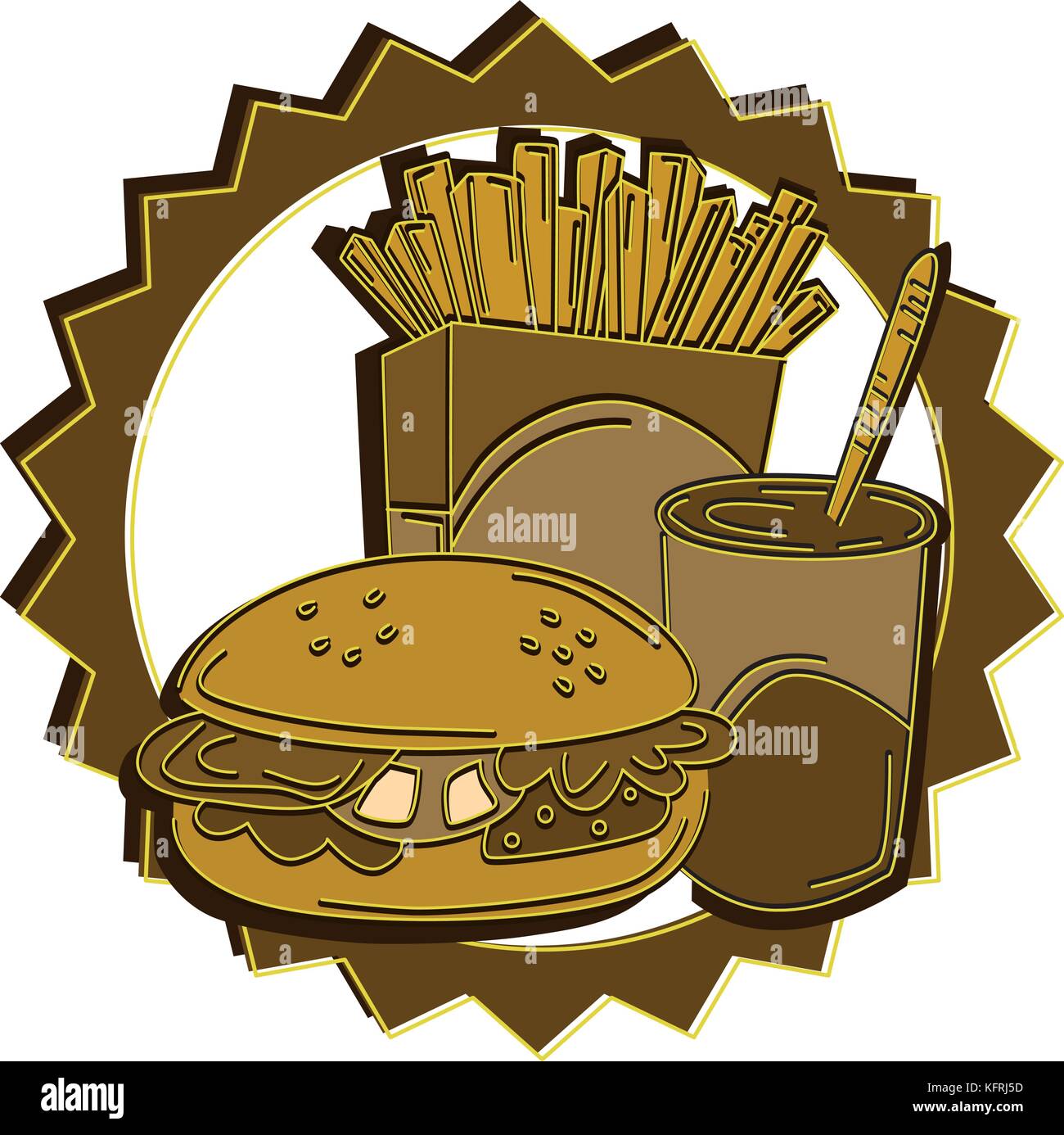 food and drink theme vector graphic art design illustration Stock ...