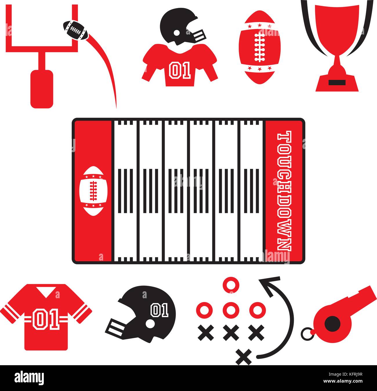 american football vector graphic art design illustration Stock Vector ...