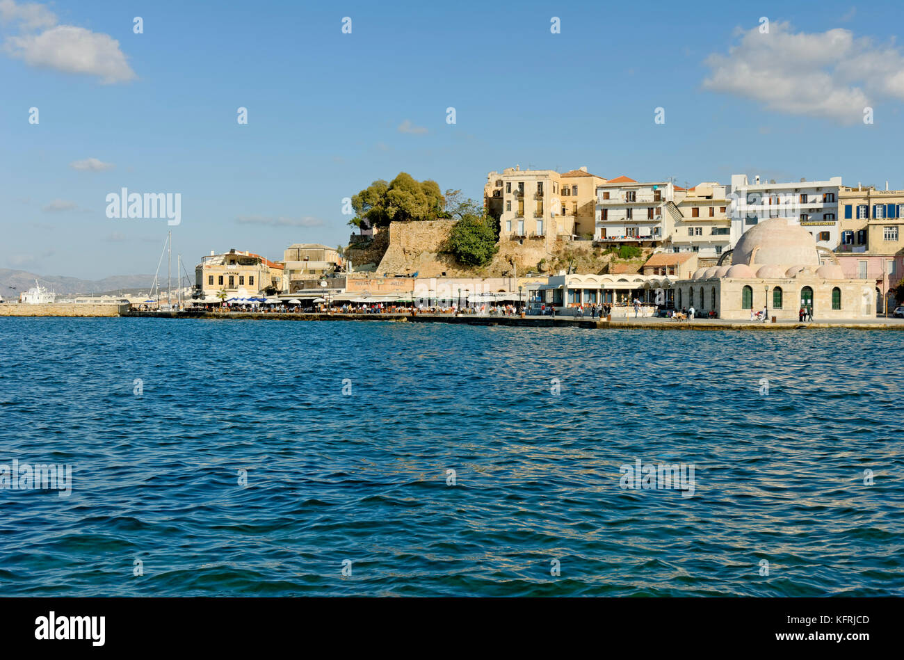 Chania harbourside Crete Greece EUwaterside Stock Photo - Alamy