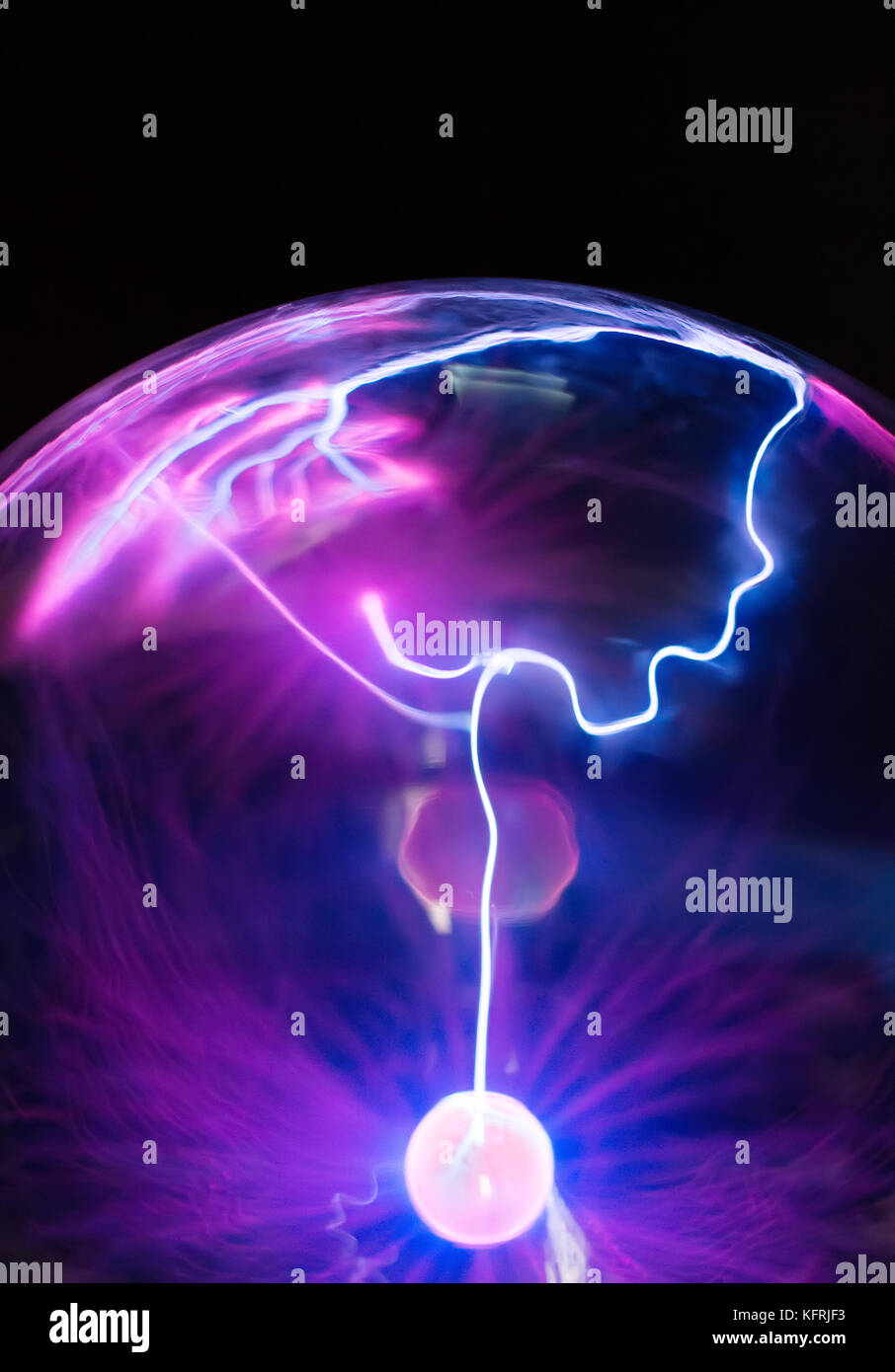 Close-up view of Plasma globe Stock Photo - Alamy