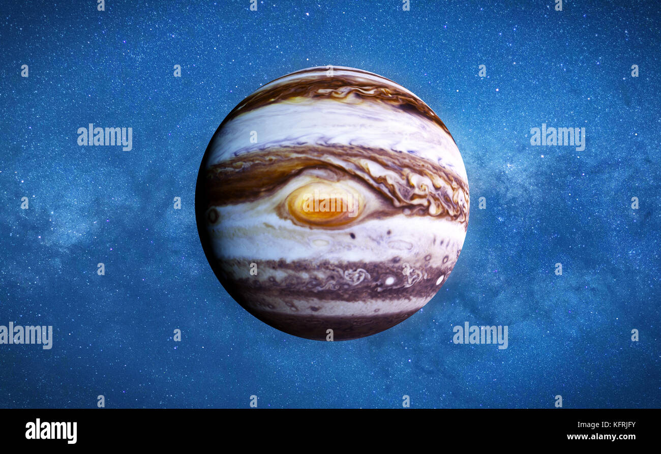 planet Jupiter and the stars of the galaxy Stock Photo - Alamy