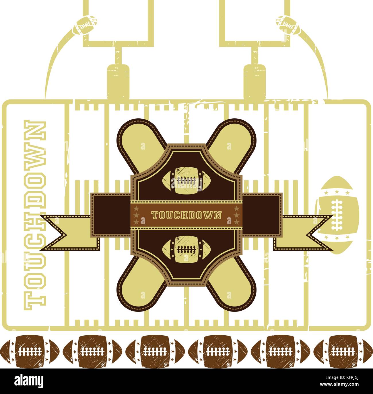 american football vector graphic art design illustration Stock Vector ...