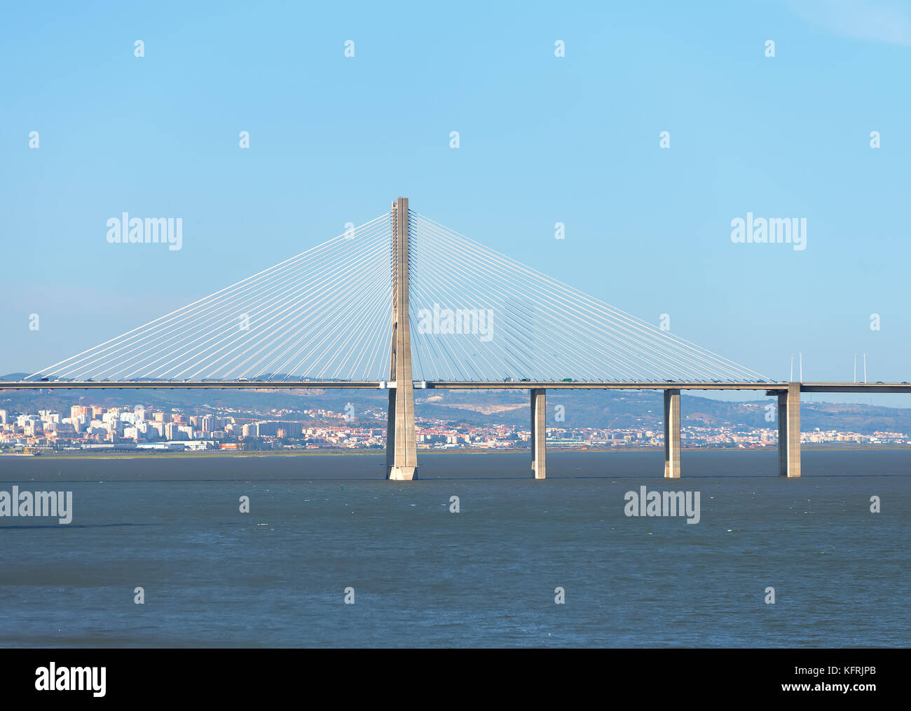 Vasco da gama bridge in Lisbon, Portugal Stock Photo - Alamy