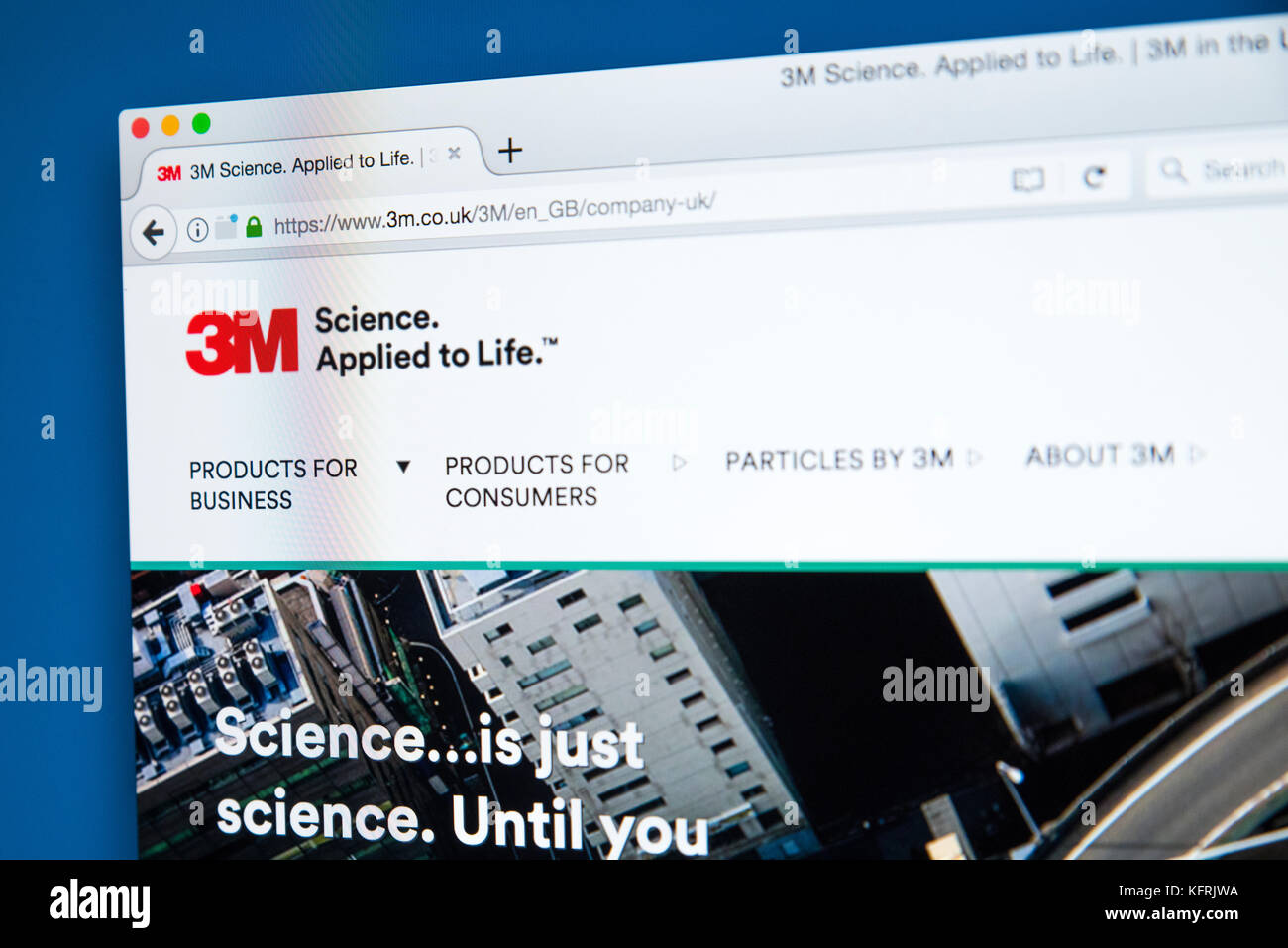 LONDON, UK - OCTOBER 21ST 2017: The homepage of the official website ...