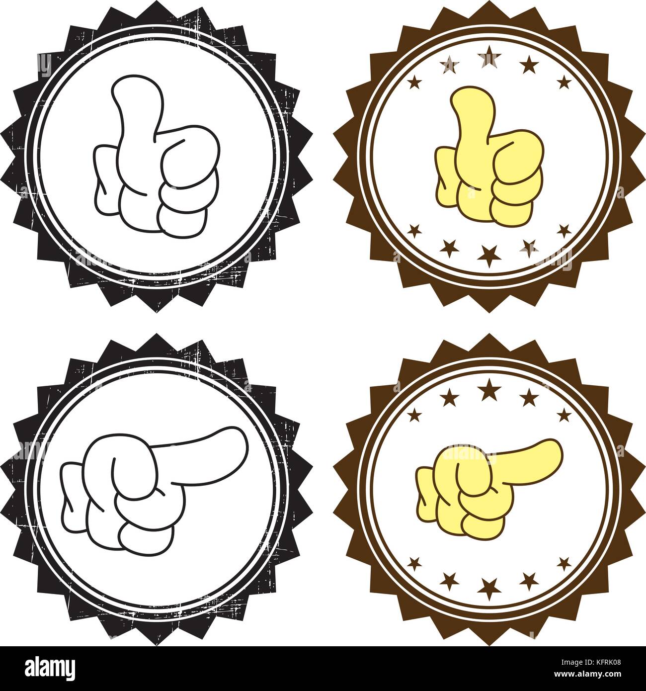 hand gesture theme vector graphic art design illustration Stock Vector ...