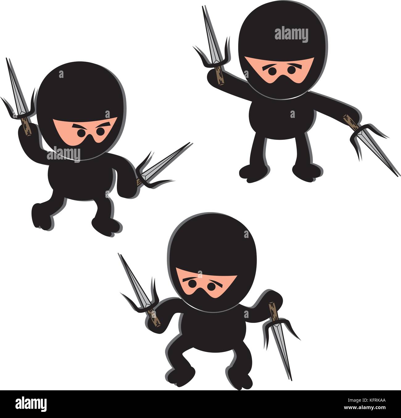 editable cartoon ninja vector graphic art design illustration Stock ...