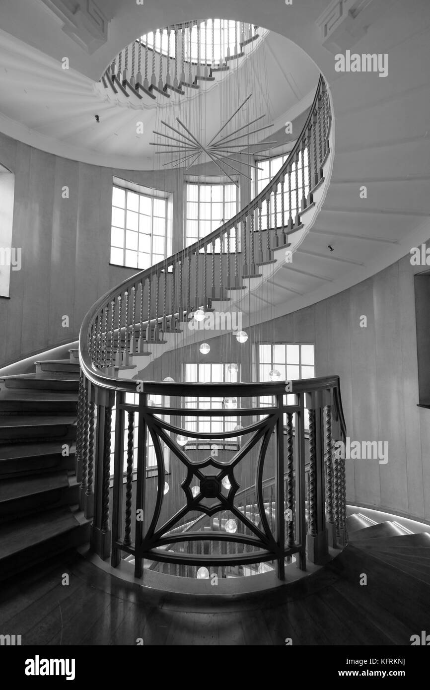 Cecil Brewer Spiral Staircase with Bocci lights at Heal's Furniture ...