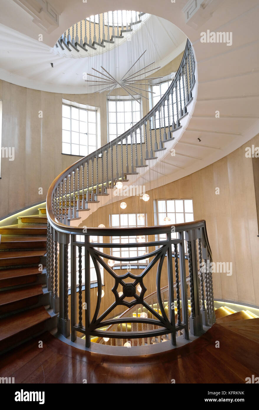 Cecil Brewer Spiral Staircase with Bocci lights at Heal's Furniture ...