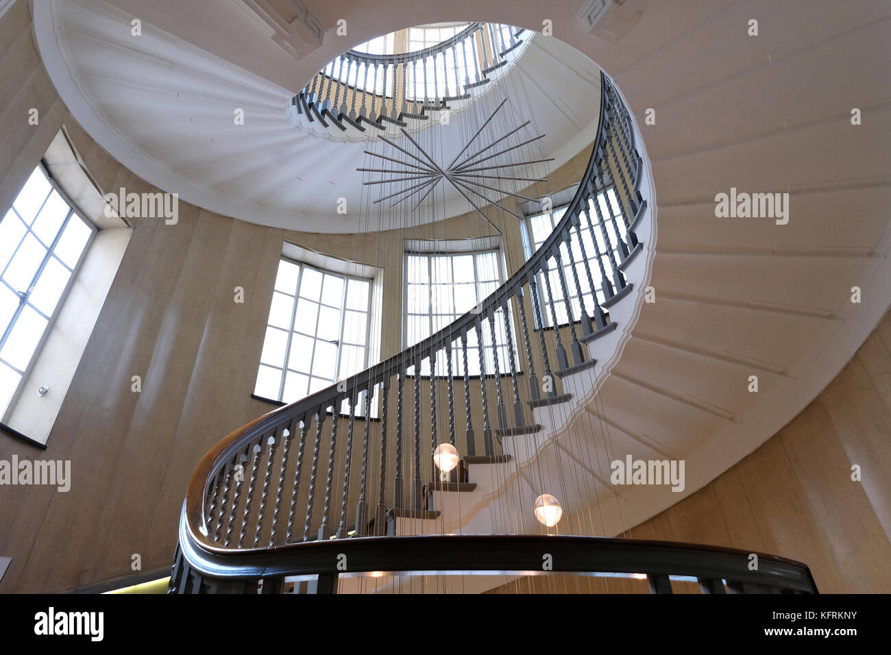 Cecil Brewer Spiral Staircase with Bocci lights at Heal's Furniture ...