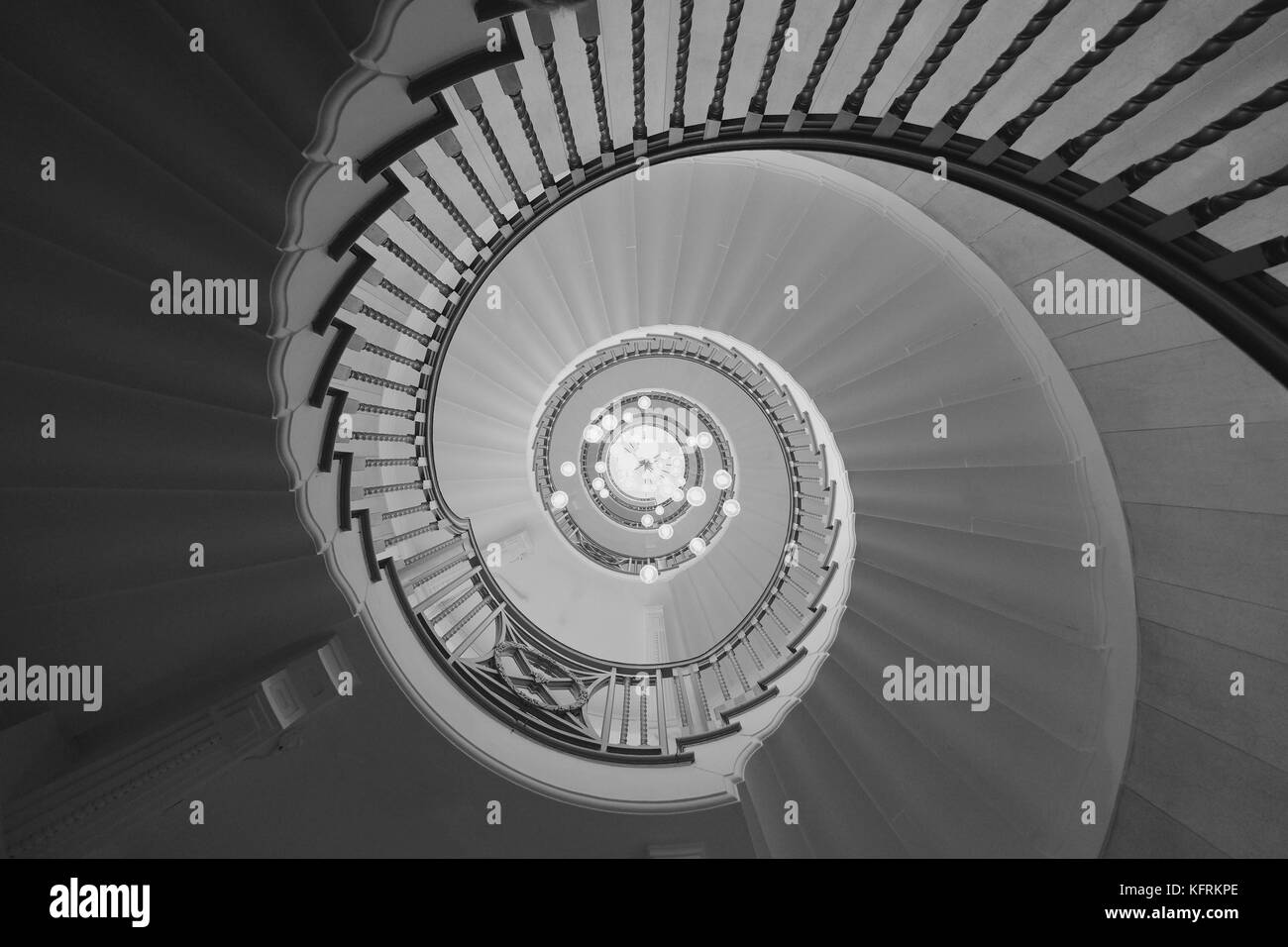 Cecil brewer spiral staircase Black and White Stock Photos & Images - Alamy